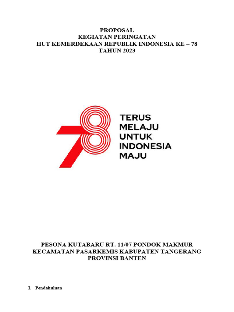 Contoh Proposal 17 Agustus Tingkat RT | PDF