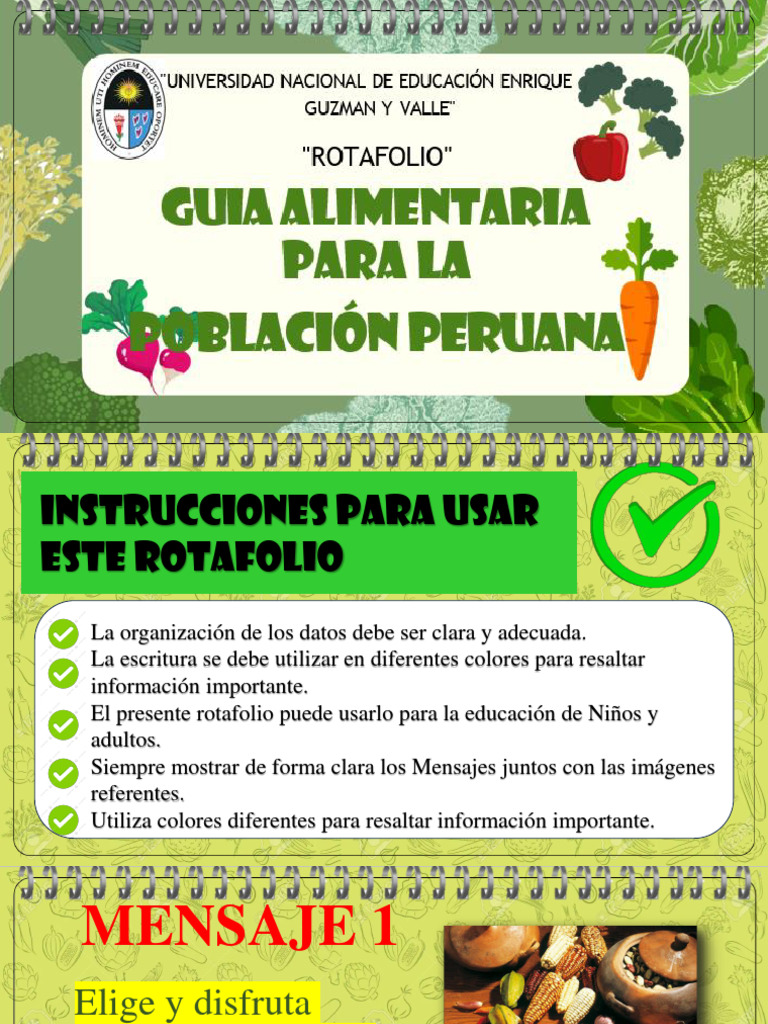 Rotafolio - Educación Alimentaria | Descargar gratis PDF | Alimentos | Vegetales