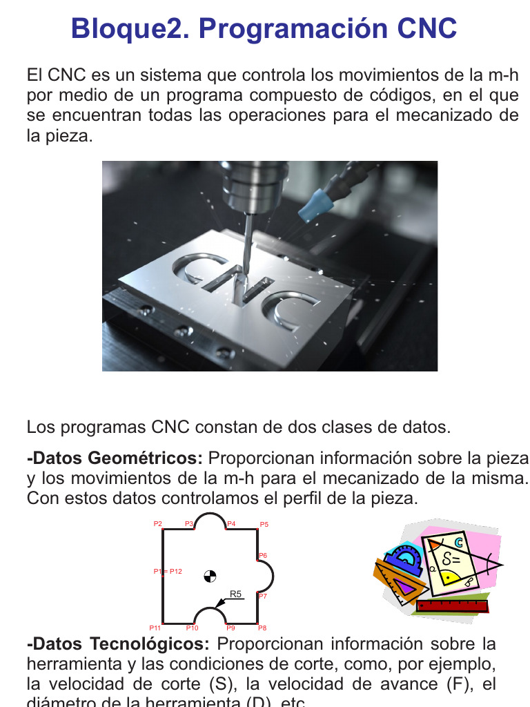 Bloque2. Programación CNC | PDF | Control numerico