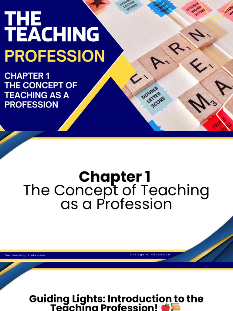 Chapter 1 The Concept of Teaching As A Profession | PDF | Profession ...