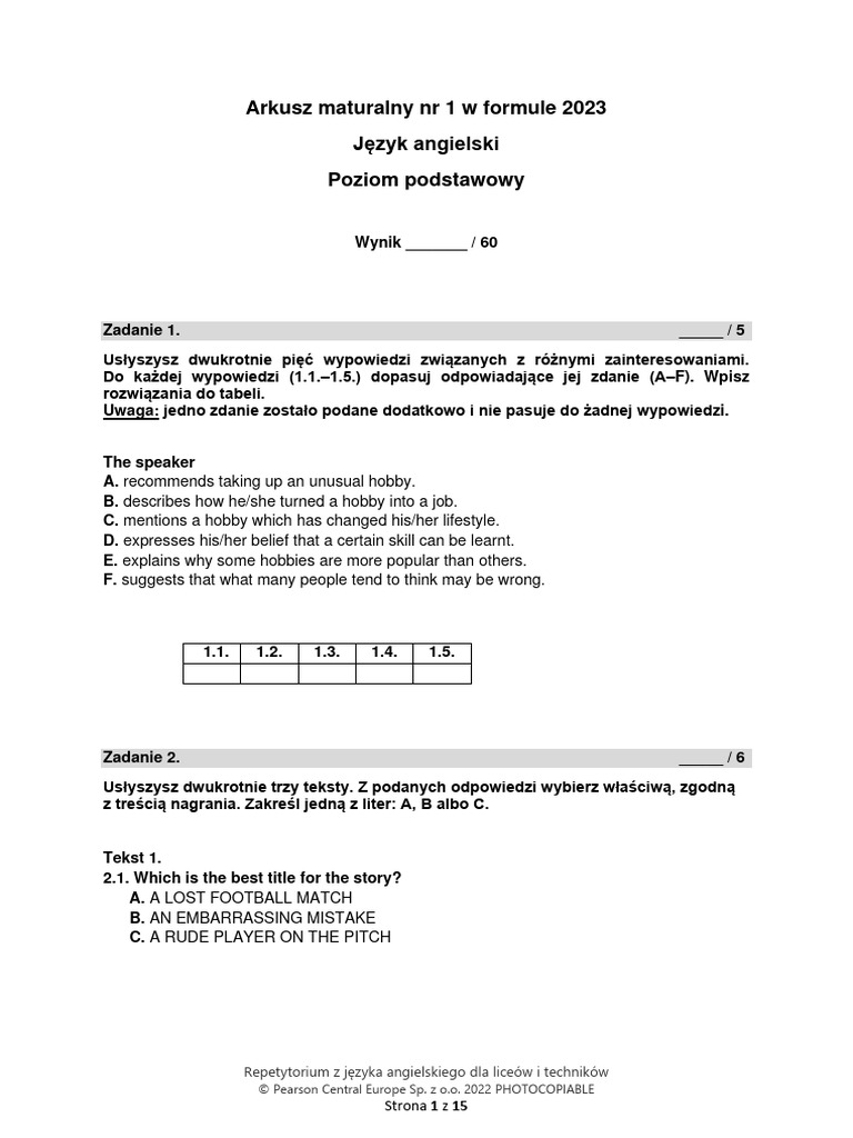 RepetMat Arkusz Podst 1 | PDF | Adolescence | Emotions