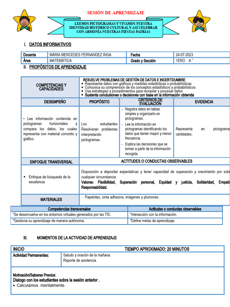Matematica Pictogramas | PDF | Aprendizaje | Información