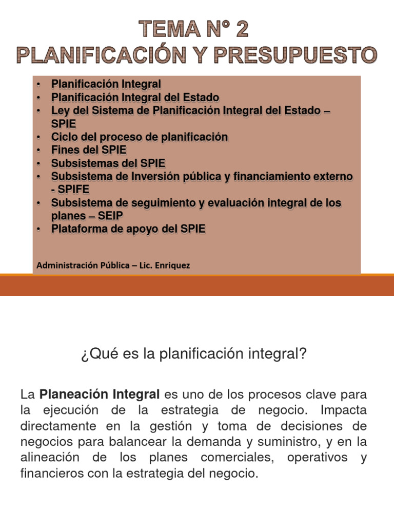 Tema 2 Planificación y Presupuestos | PDF | Planificación | Presupuesto