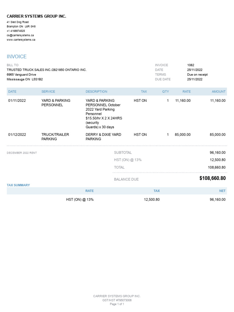 Trusted Dec Inv | PDF