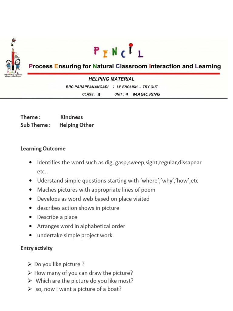 The Magic Ring: A Kindness Story | PDF | Language Arts & Discipline