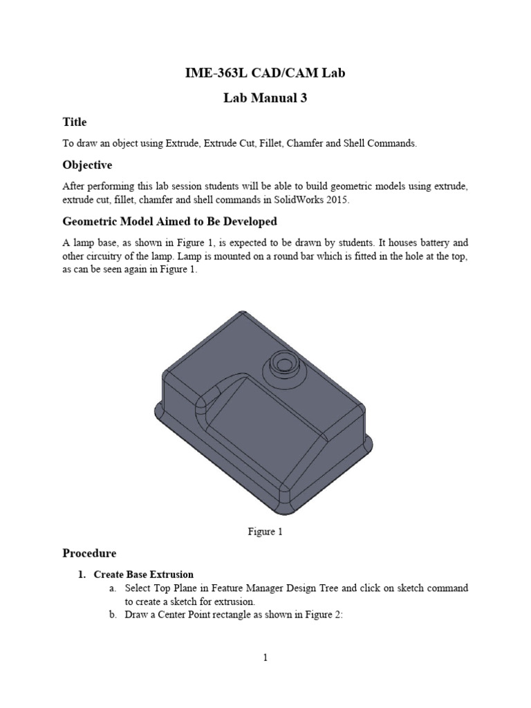 Lab Manual 3 | PDF | Extrusion | Elementary Geometry