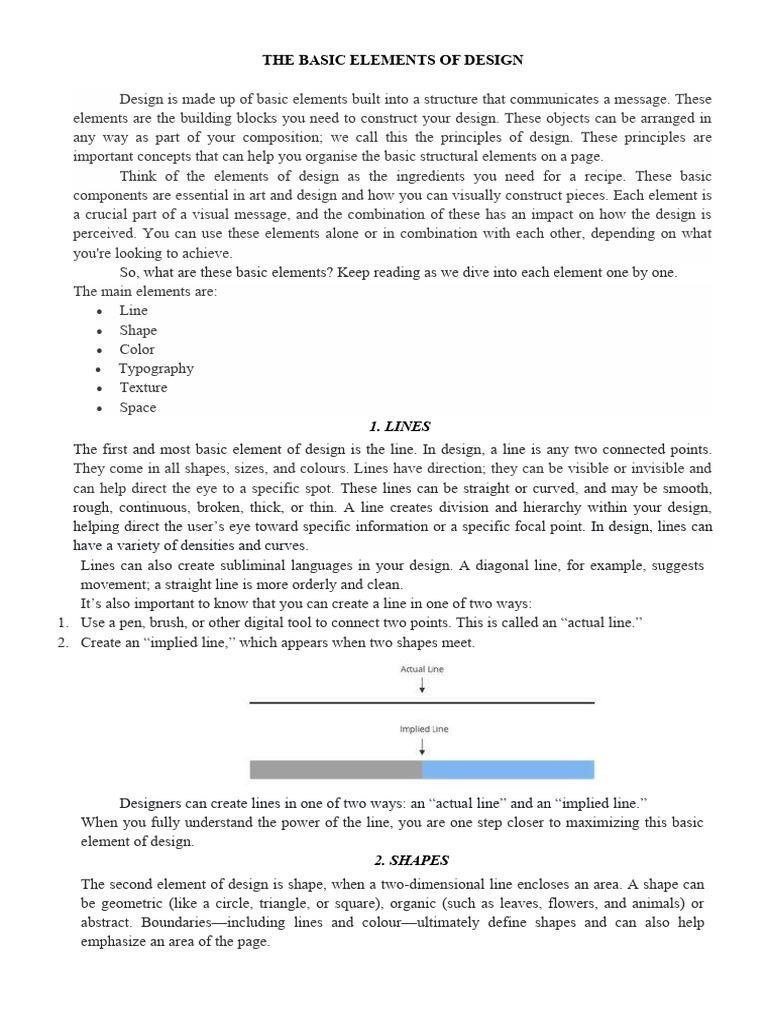 Basic Elemts Design! | PDF | Shape