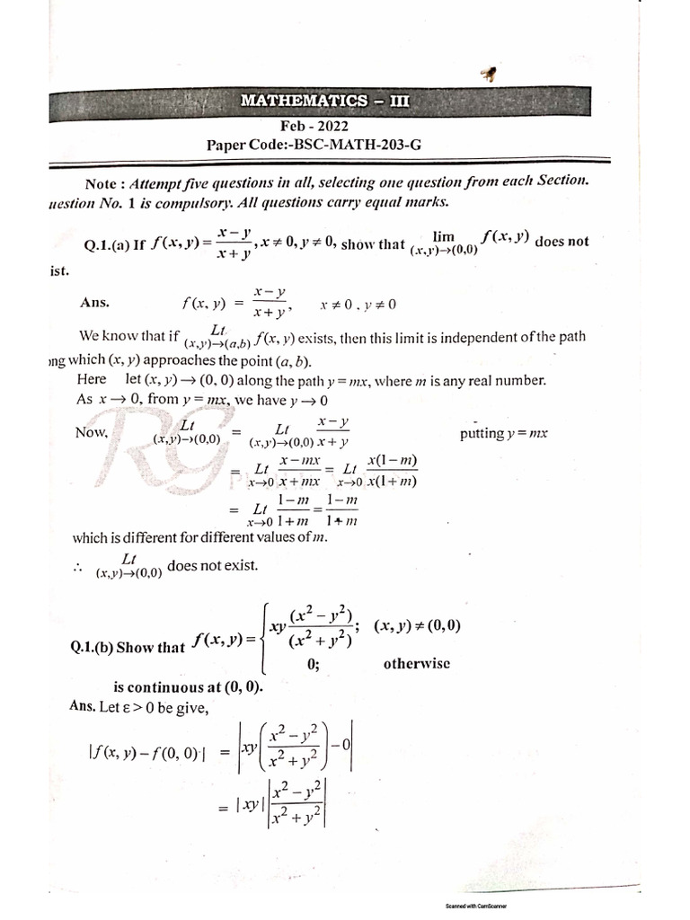 Maths 203 G | PDF