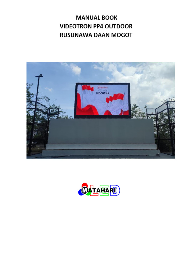 Manual Book Videotron Rusunawa | PDF