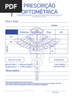 Ficha de Atendimento Optometria | PDF | Optometria | Olho