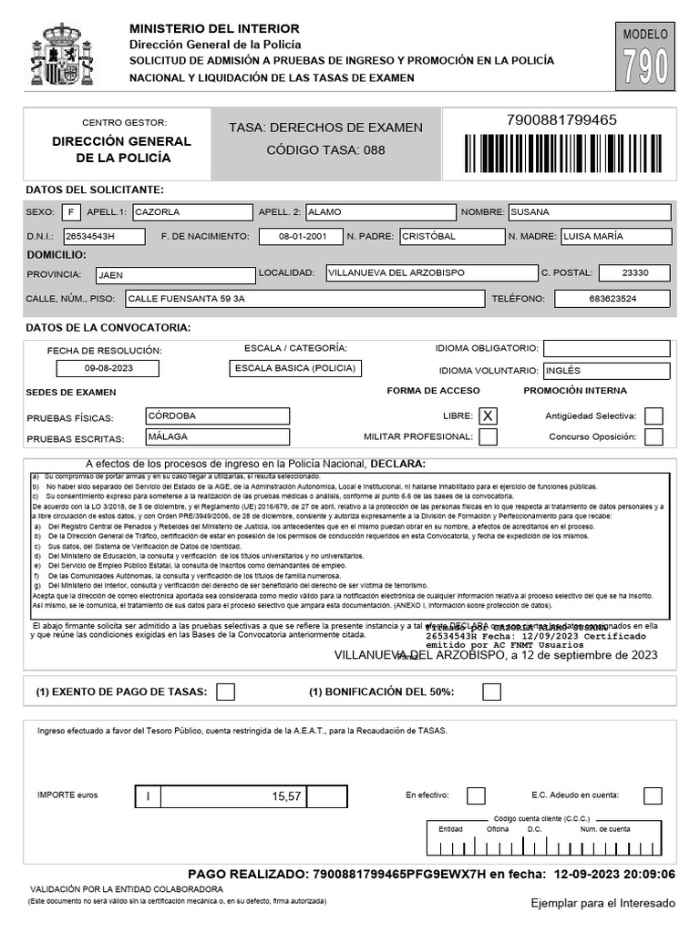 Modelo 790 | Descargar gratis PDF | Gobierno