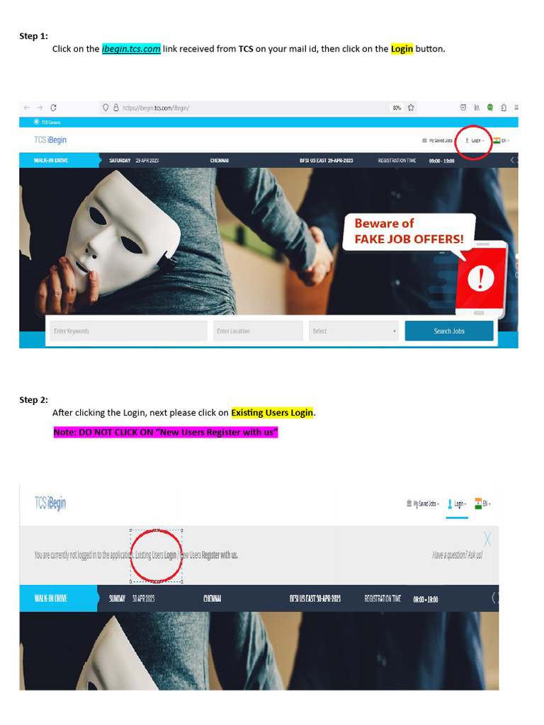 New Guidelines For Filling The Application Form in TCS I-Begin Portal | PDF