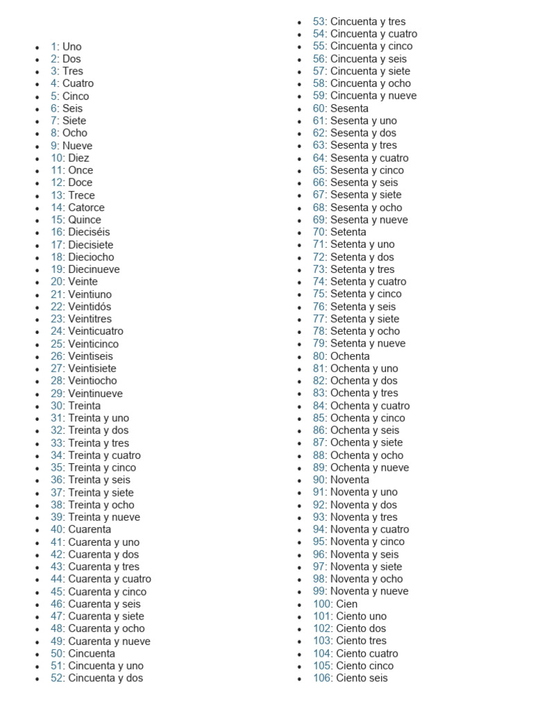 Del 1 Al 1000 Numero y Letra | PDF