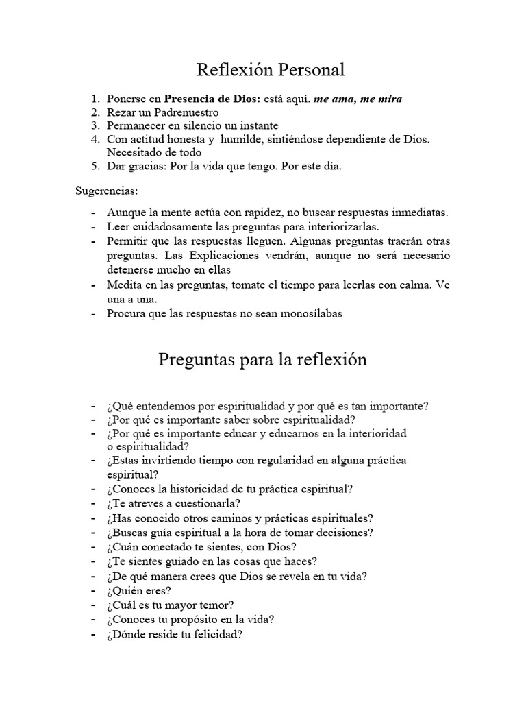 Reflexión Personal | PDF