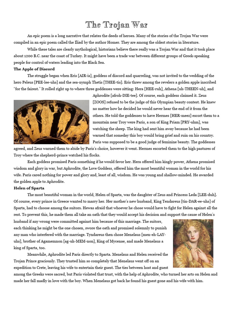 The Trojan War: Myths and Heroes | PDF | Hector | Paris (Mythology)