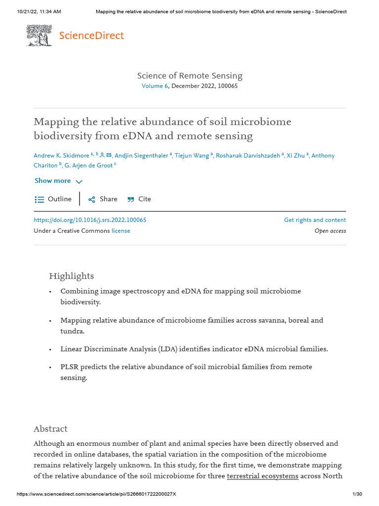 Mapping The Relative Abundance of Soil Microbiome Biodiversity From ...