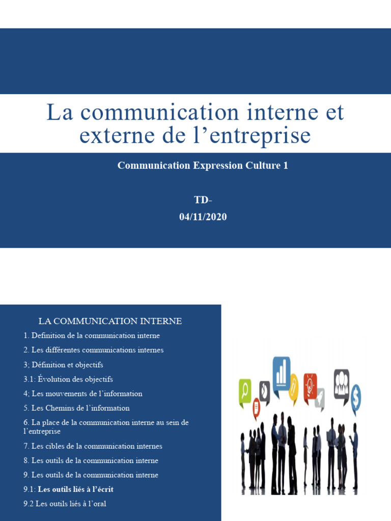 Communication interne et externe en entreprise | PDF | la communication ...