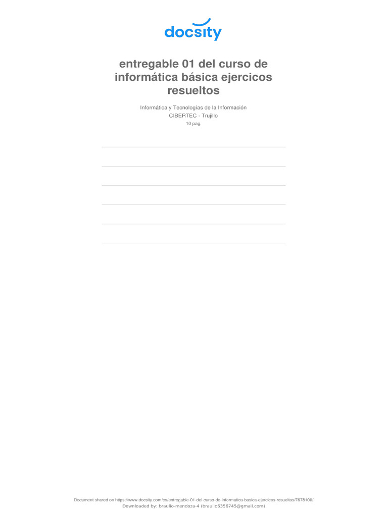 Informatica Entregable 1 | PDF | Hardware de la computadora | Sistema operativo