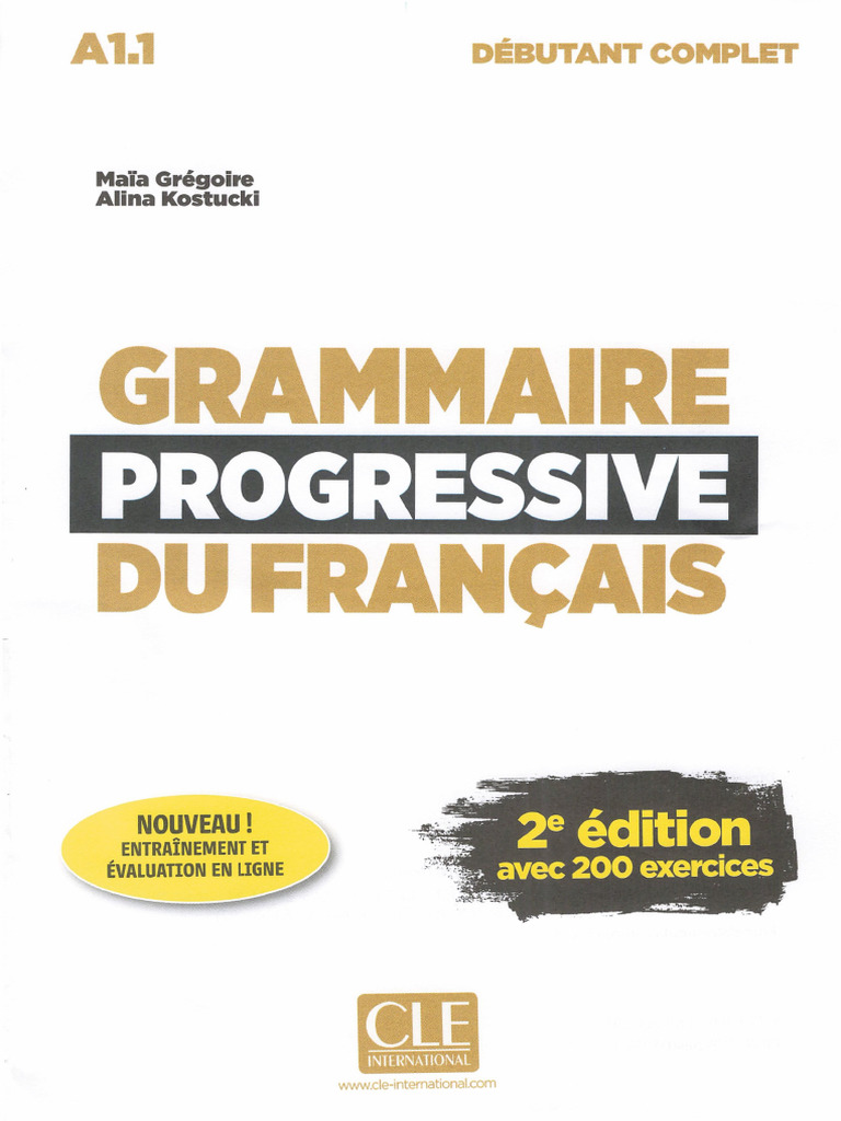 Grammaire Progressive Du Français A1.1 Débutant Complet | PDF | Verbe ...