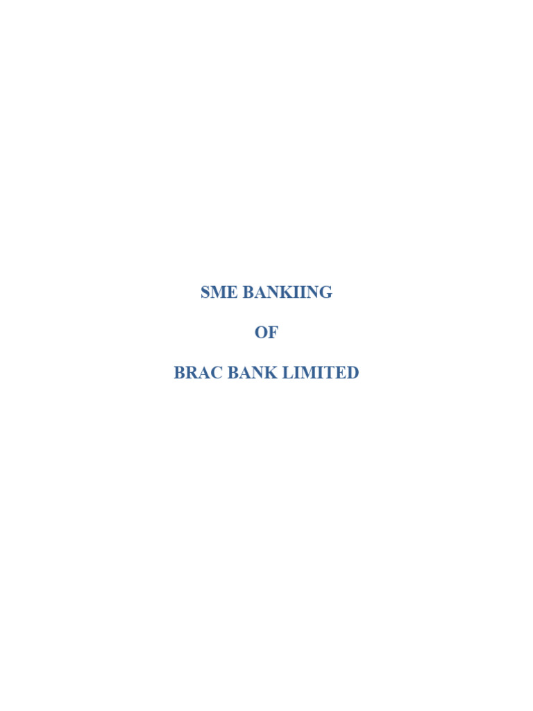 Brac Bank Limited | PDF | Banks | Small And Medium Sized Enterprises