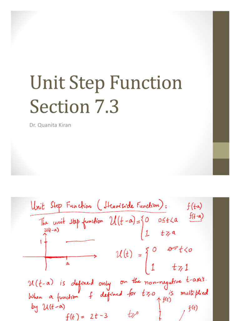 Unit Step Function | PDF