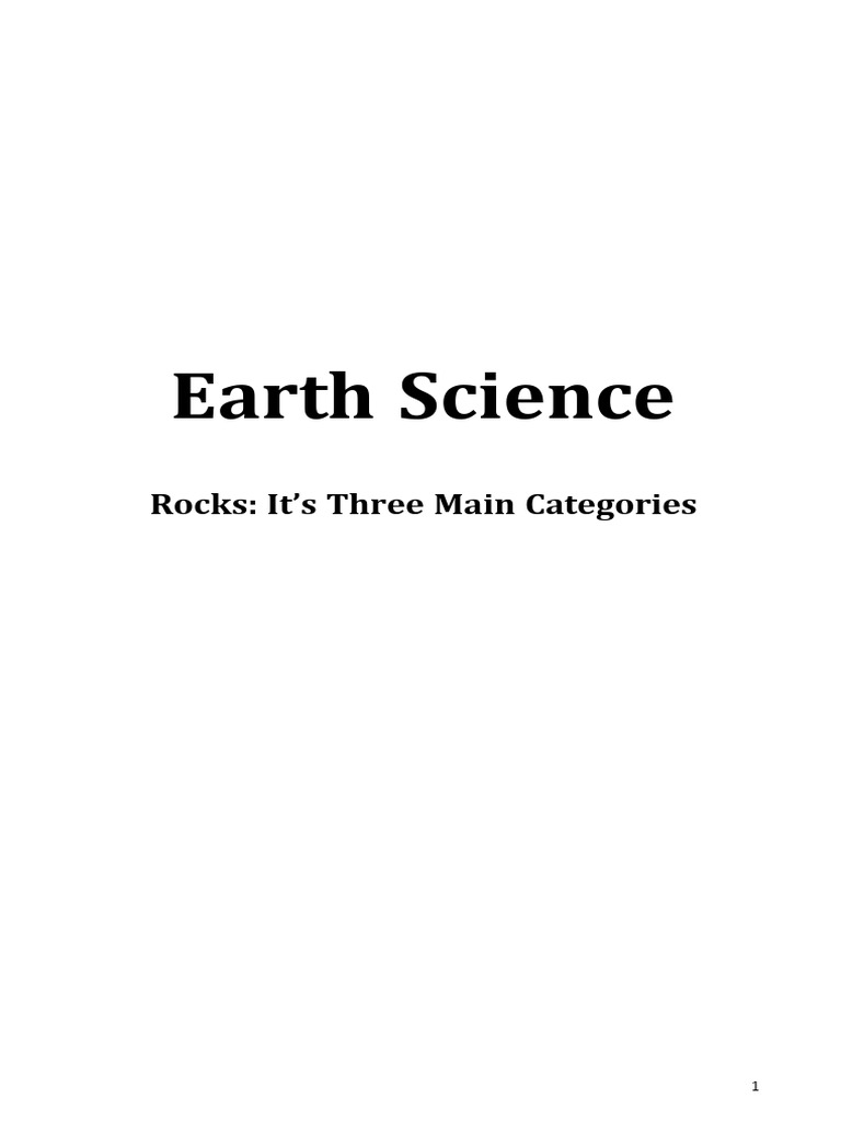 Earth Science Q1 Module 4 | PDF | Rock (Geology) | Sedimentary Rock
