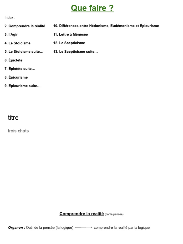 Hédonisme, Eudémonisme et Épicurisme | PDF | Stoïcisme | Plaisir