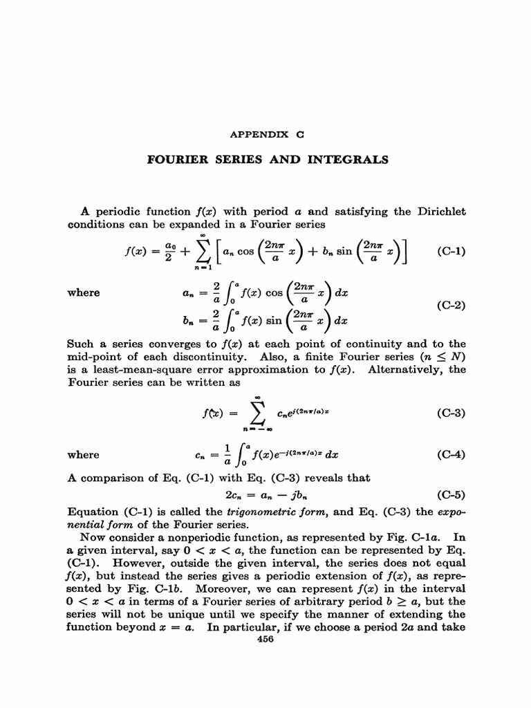 Appendix C Fourier Series and Integrals | PDF | Fourier Series | Harmonic Analysis