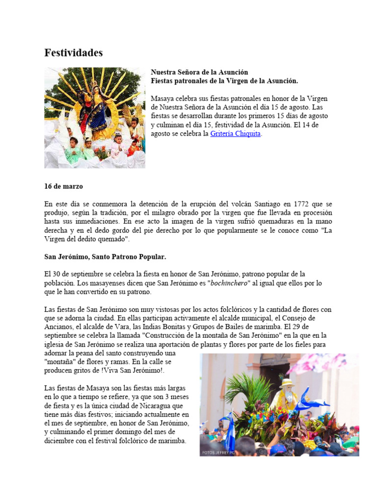 Festividades | PDF