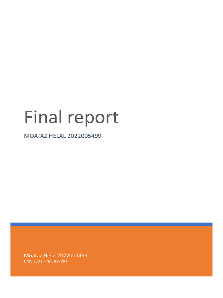 Univ 200 Final Assignment Moataz Helal 2022005499 Pdf
