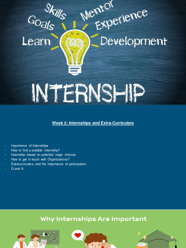 Internships and Extracurriculars Guide | PDF