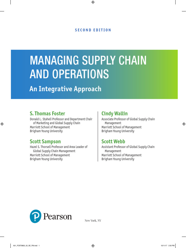 Managing Supply Chain and Operations: An Integrative Approach | PDF ...
