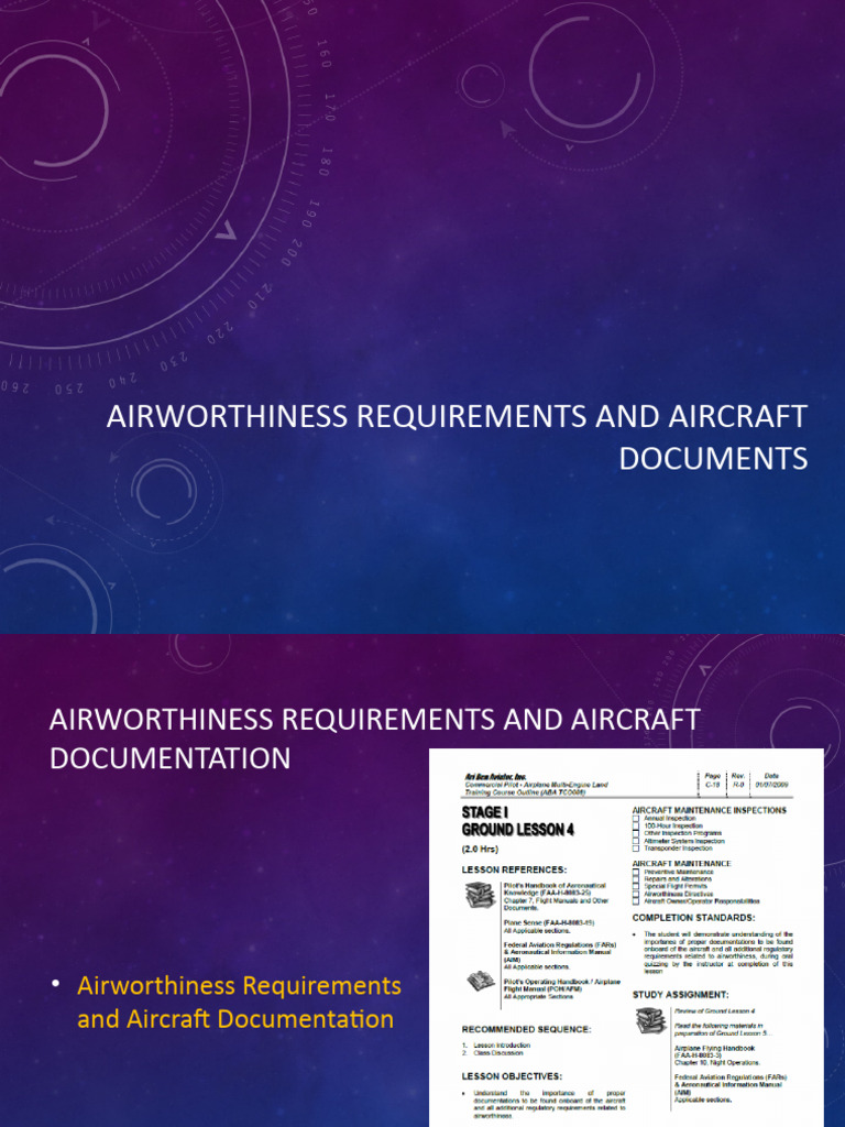 S1L4 - Airworthiness Requirements and Aircraft Documents | PDF | Aircraft | Federal Aviation ...