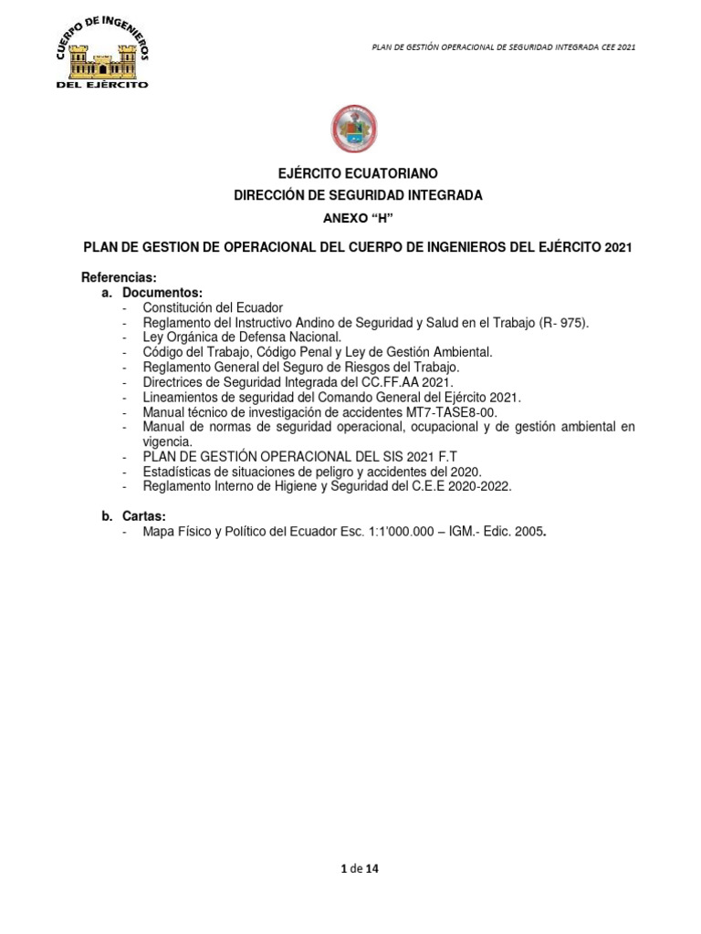 Formato Plan para Unidades 2021 Firmado | PDF | Seguridad y salud ...