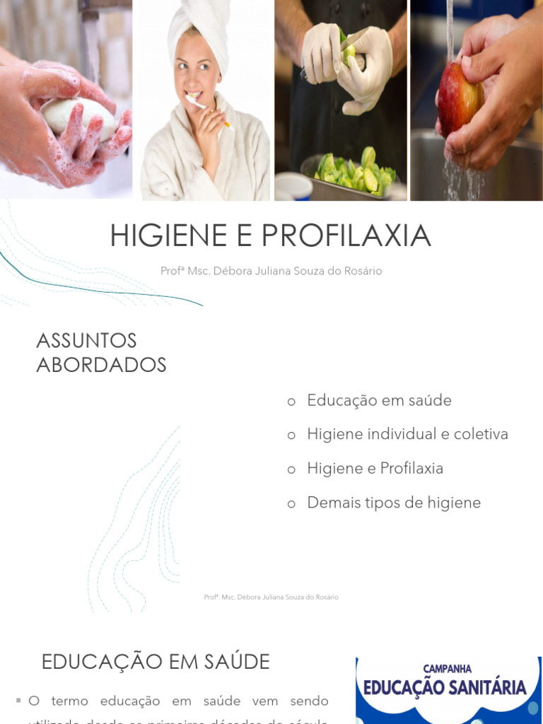 Aula 02 - HIGIENE E PROFILAXIA | PDF | Higiene | Ciências da Saúde