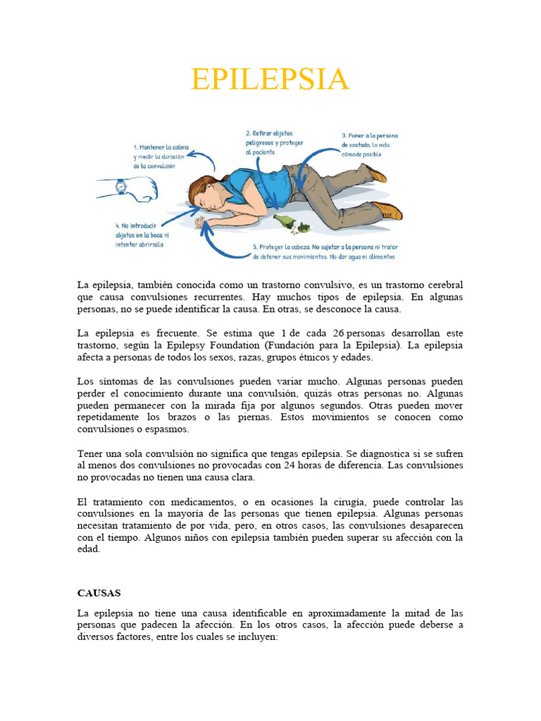 Síntomas de la Epilepsia | PDF | Epilepsia | Trastorno del desarrollo