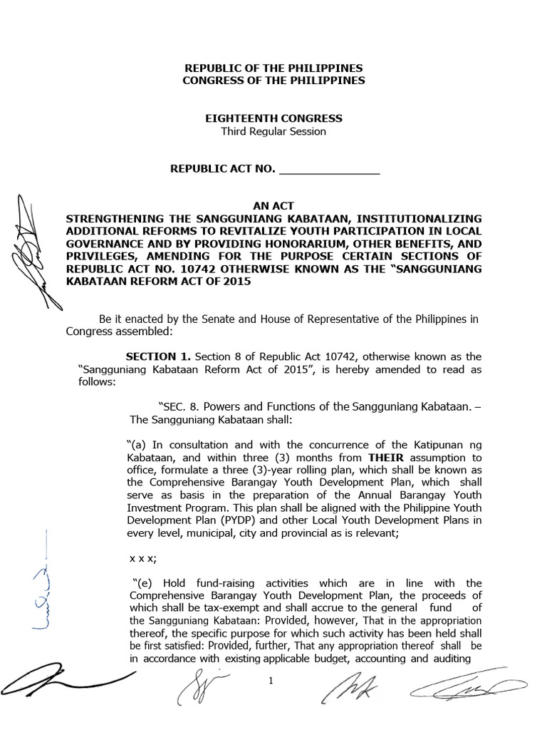 Kabataan Partylist Bill | PDF | Government | Governance