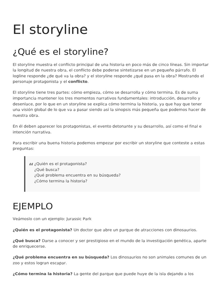 El Storyline | PDF