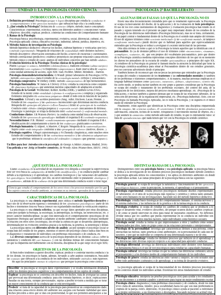 Psicologia 1 Psicologia Apuntes Pdf Sicología Experimentar