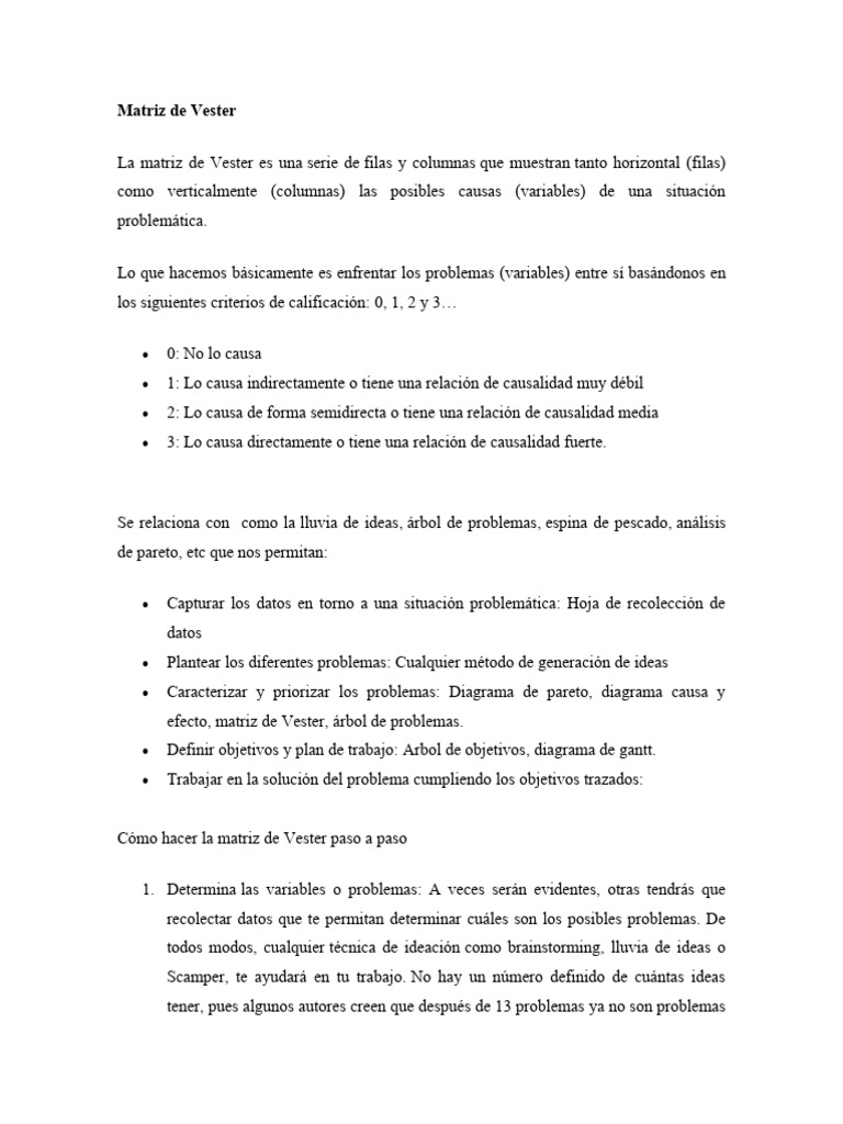 Matriz de Vester | PDF | Matriz (Matemáticas) | Sistema de coordenadas ...