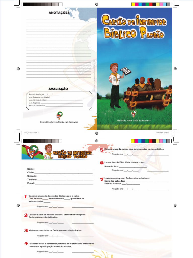 Cartão de Instrutor Bíblico | PDF