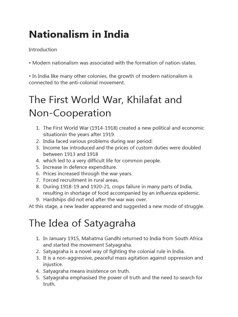 Nationalism in India | PDF | Mahatma Gandhi | Dalit