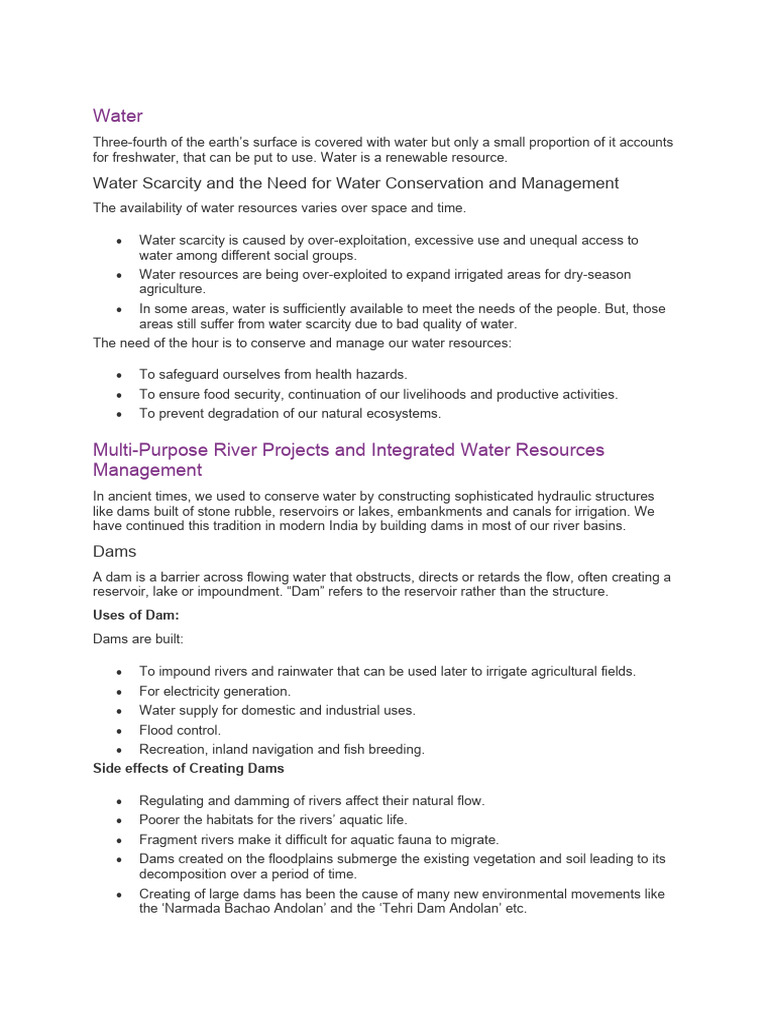 Water | PDF | Water Resources | Dam