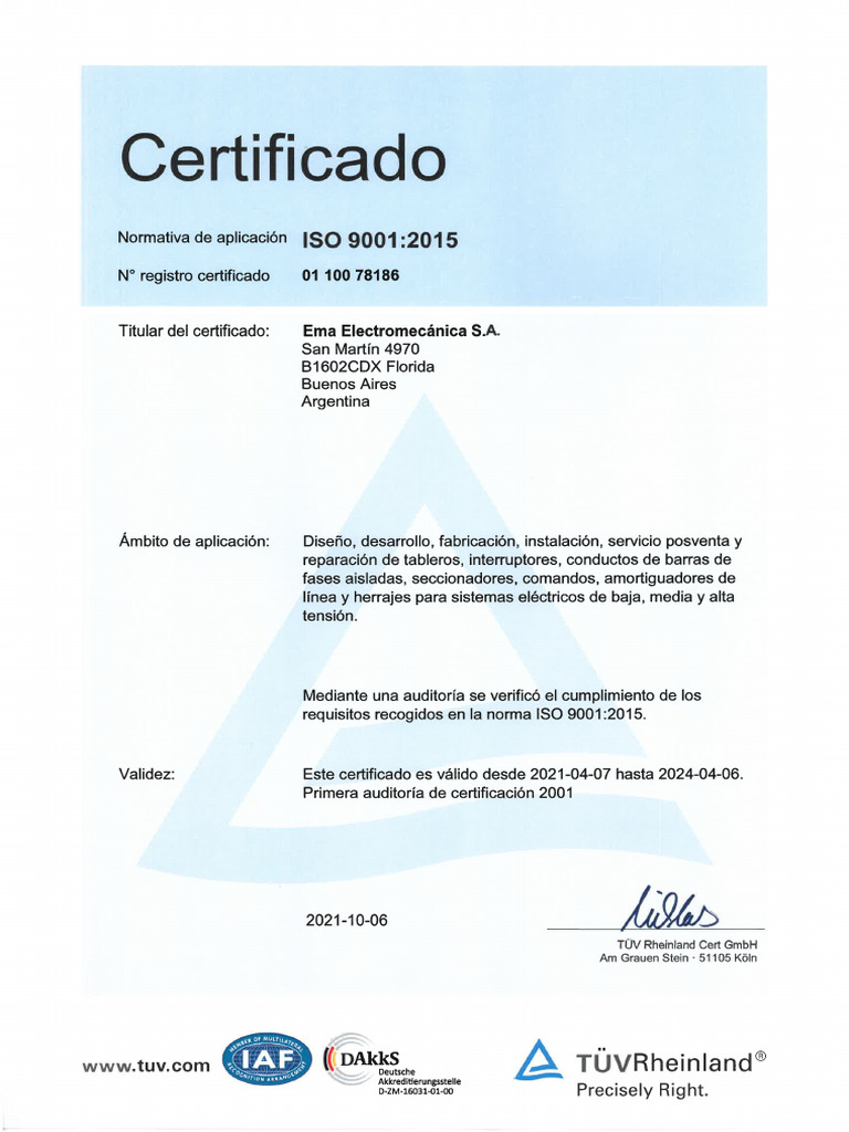 Certificados ISO | PDF