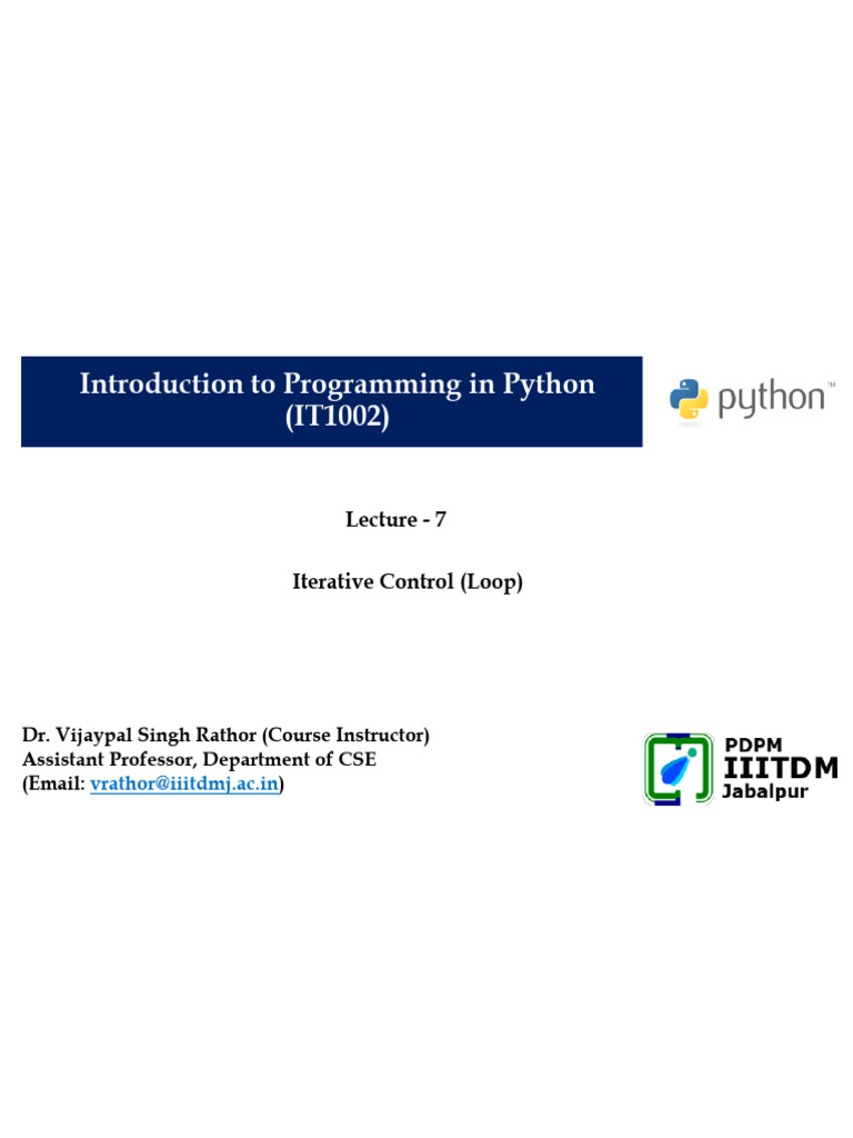 Python 7 | Download Free PDF | Control Flow | Software Engineering Python 7 | Download Free PDF | Control Flow | Software Engineering