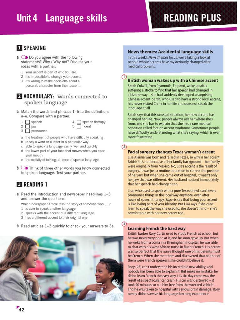 B2 Unit 4 Reading Plus Lesson | PDF | Accent (Sociolinguistics ...