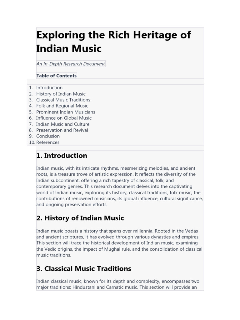 Indian Music | Download Free PDF | Performing Arts | Entertainment