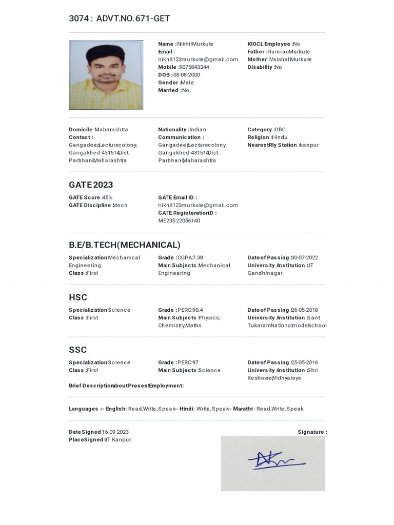 Application 3074 | PDF