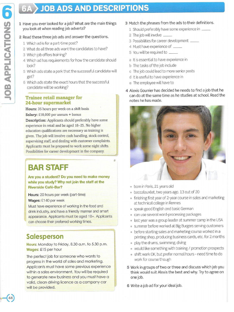 6A JOB ADS and DESCRIPTIONS | PDF