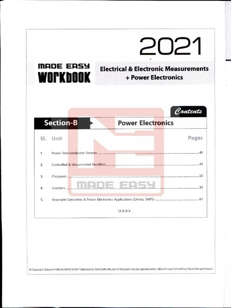 Power Electronics Workbook 2021 | PDF